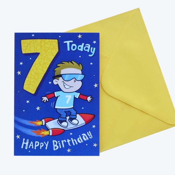 Birthday Card 7th Birthday Boy Garlanna Greeting Cards Birthday Card 7th Birthday Boy Garlanna Greeting Cards