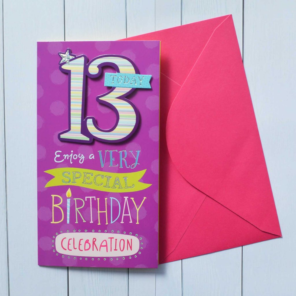 Birthday Card 13th Birthday Girl - Garlanna Greeting Cards