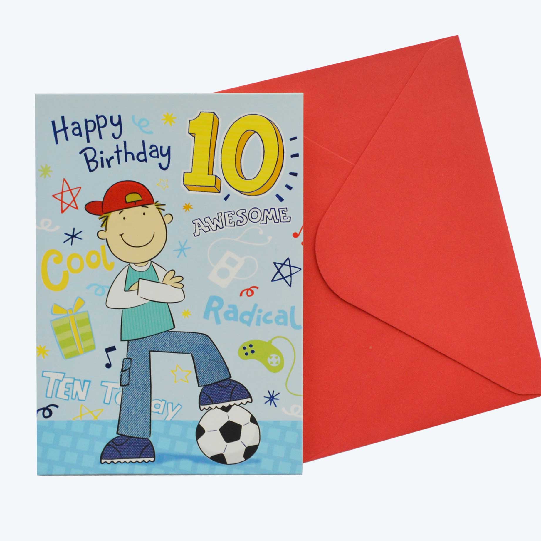 Birthday Card 10th Birthday Football Garlanna Greeting Cards birthday-card-10th-birthday-football-garlanna-greeting-cards