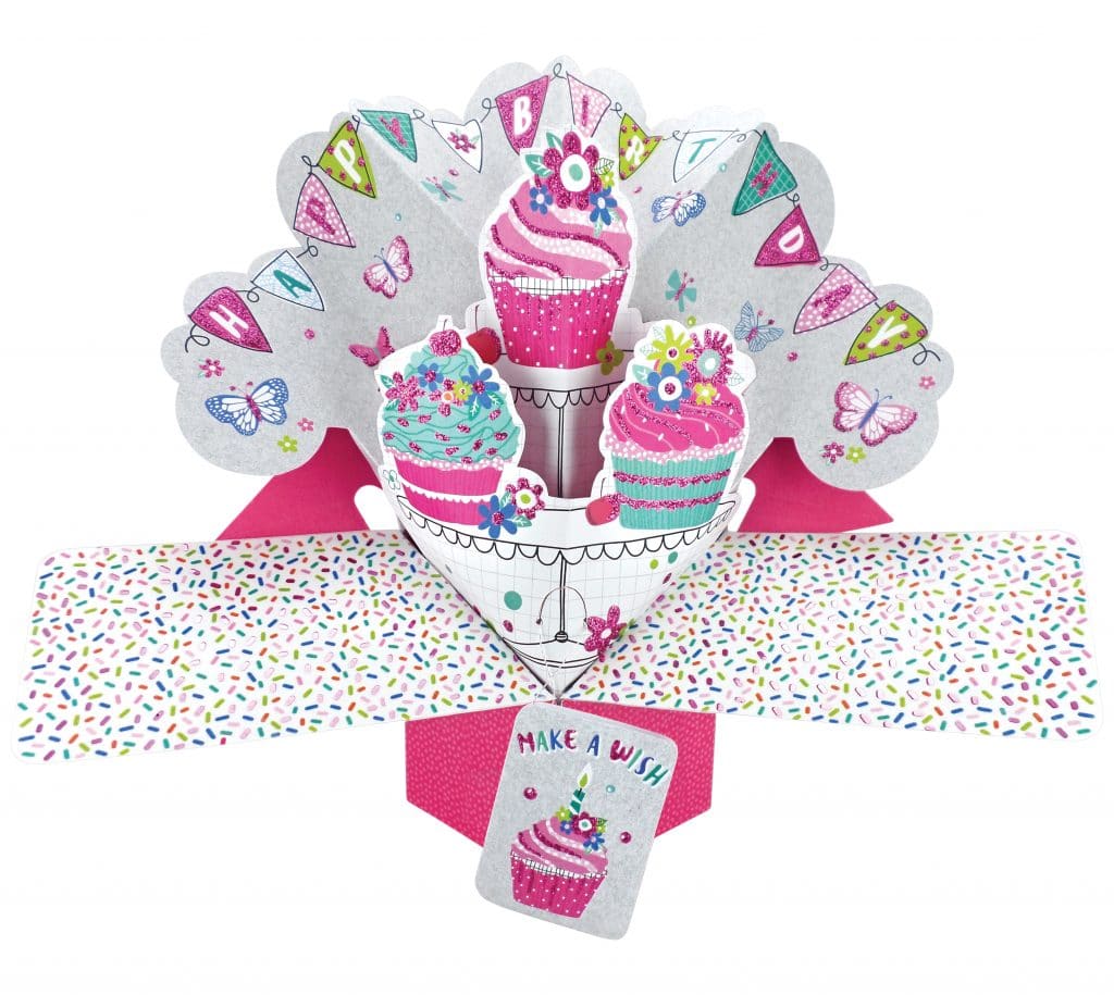 Pop Up Cupcake Birthday Card - Garlanna Greeting Cards