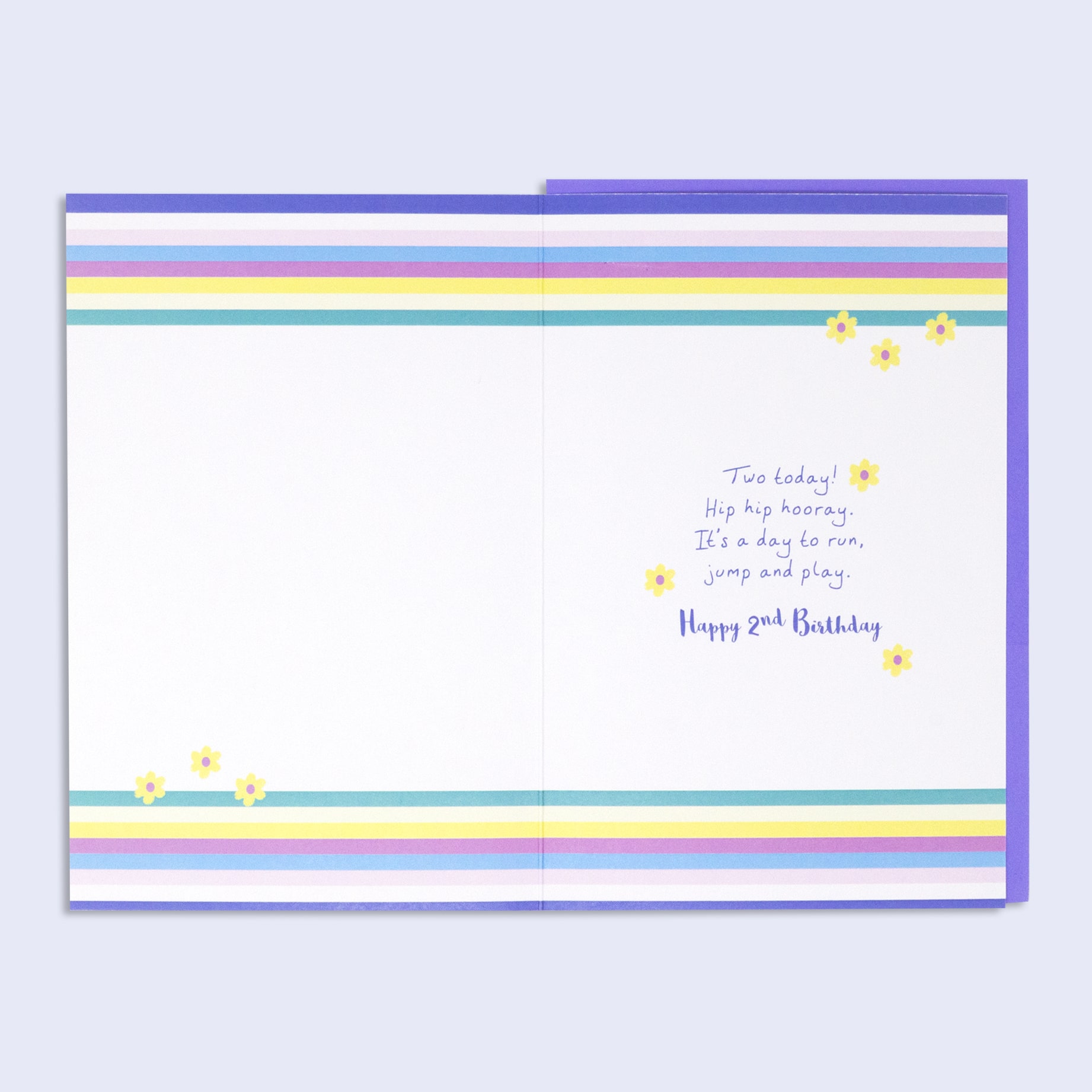Rainbow 2nd Birthday Card - Garlanna Greeting Cards