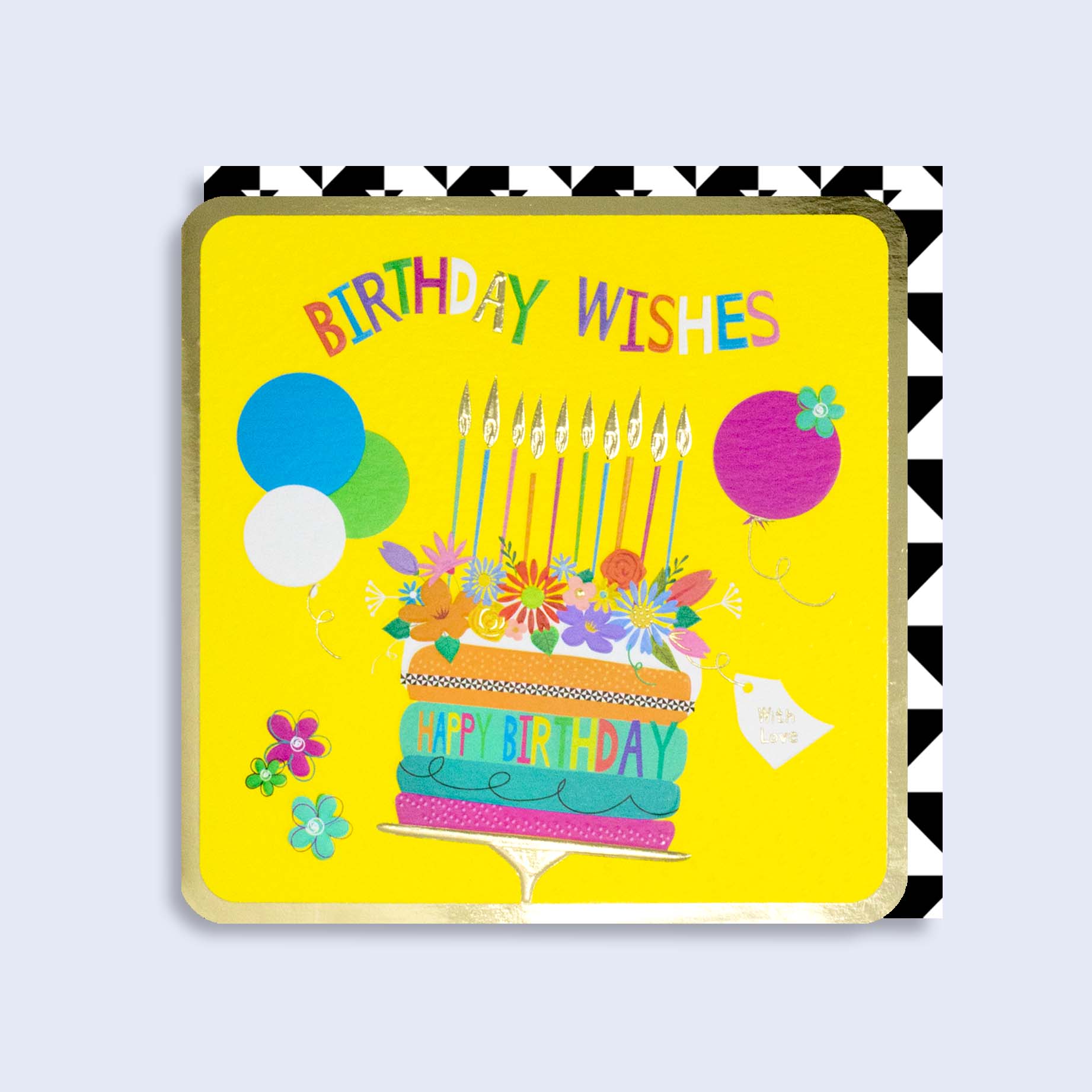 Luminous Neon Card Birthday Wishes - Garlanna Greeting Cards