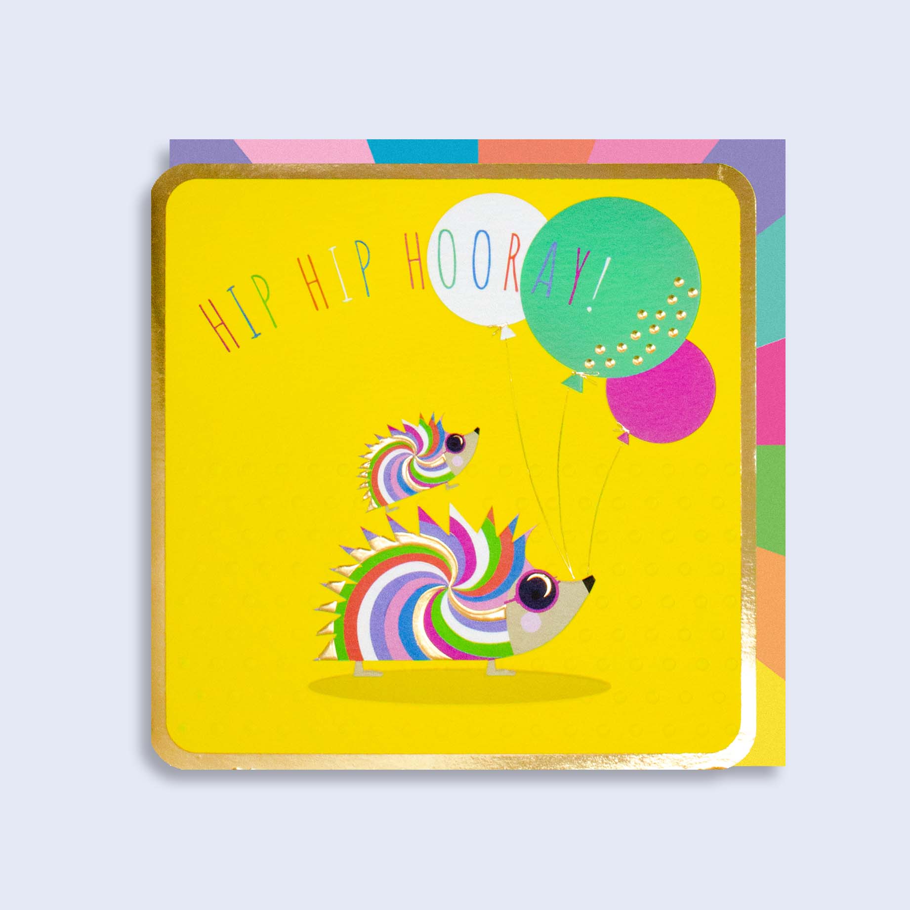 Luminous Neon Card Hip Hip Hooray - Garlanna Greeting Cards
